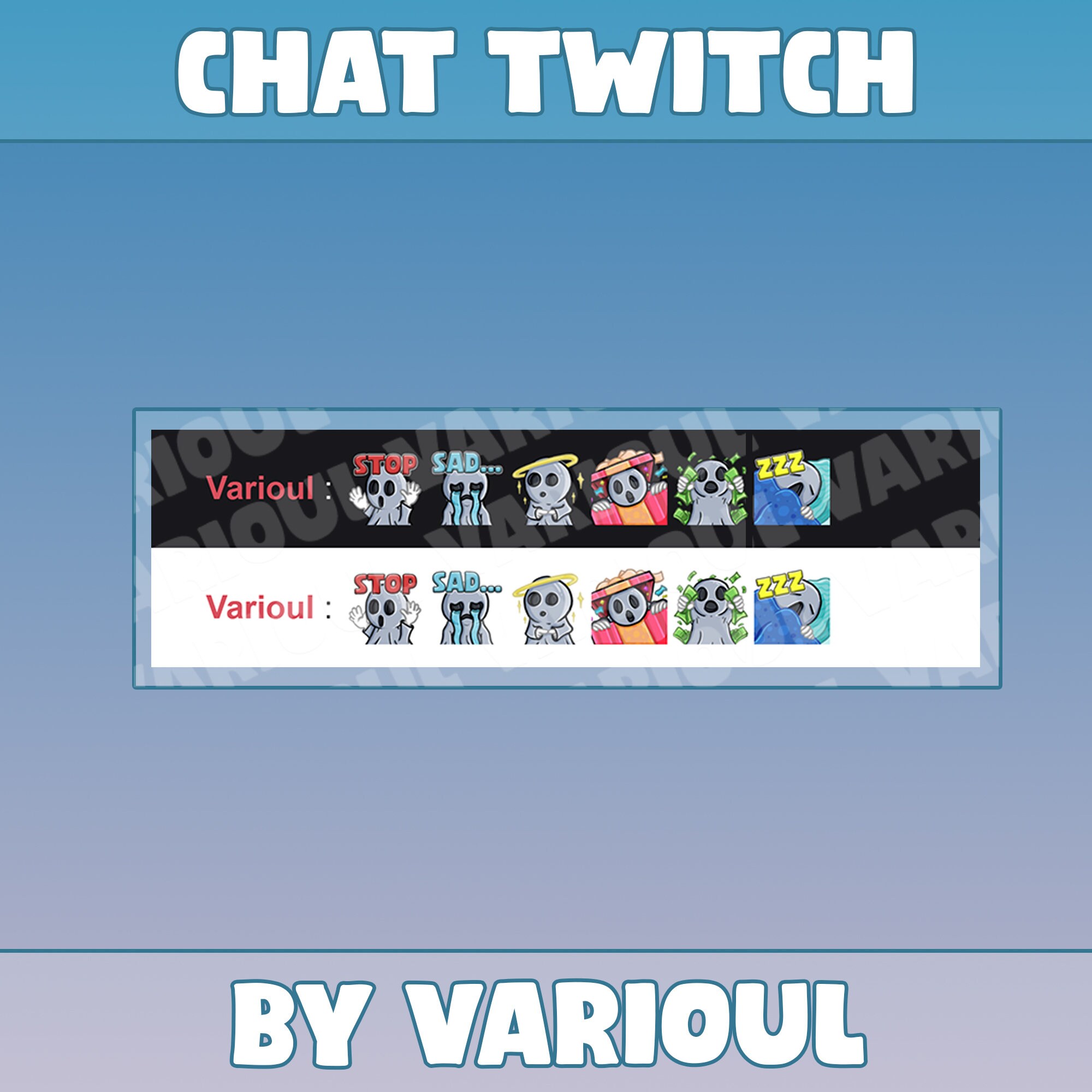 TWITCH EMOTE / Little Ghost Emote / PACK 1 stop Sad - Etsy