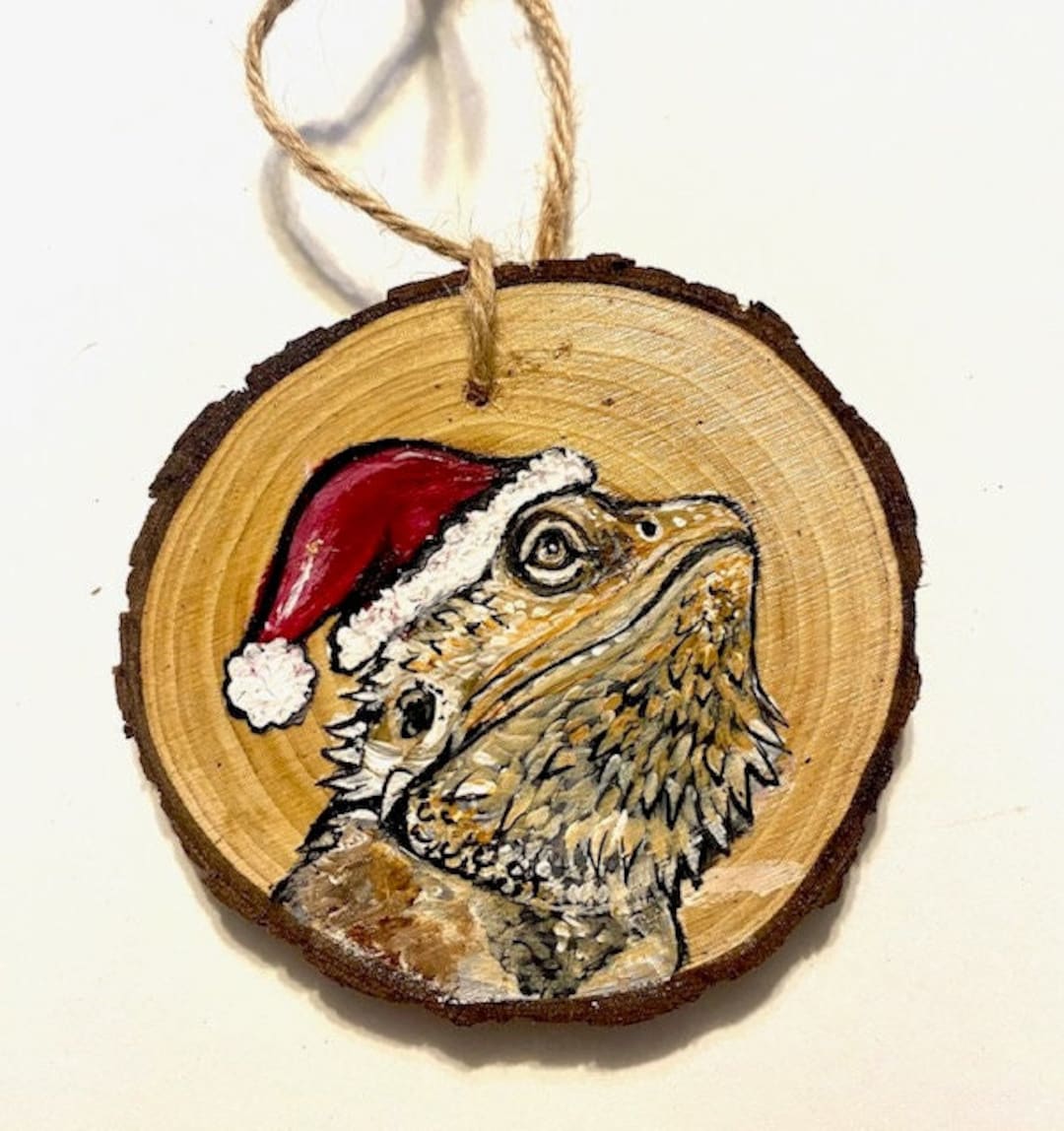 Bearded Dragon Ornament, Hand Painted and Ready to Ship, Reptile ...