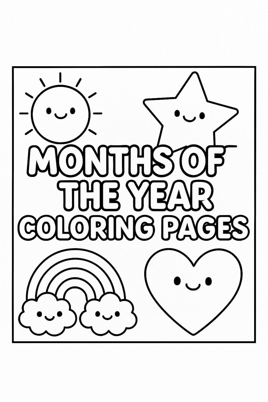 Months of the Year Coloring Pages: Seasonal Kids Activity (PDF) - Etsy