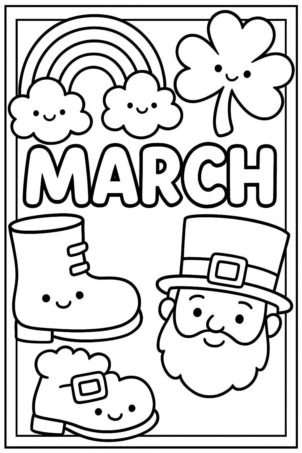 Months of the Year Coloring Pages: Seasonal Kids Activity (PDF) - Etsy