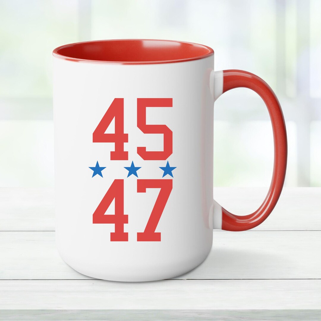 Trump Coffee Mug MAGA Tea Cup Donald Trump 45 47 Gifts Make America ...