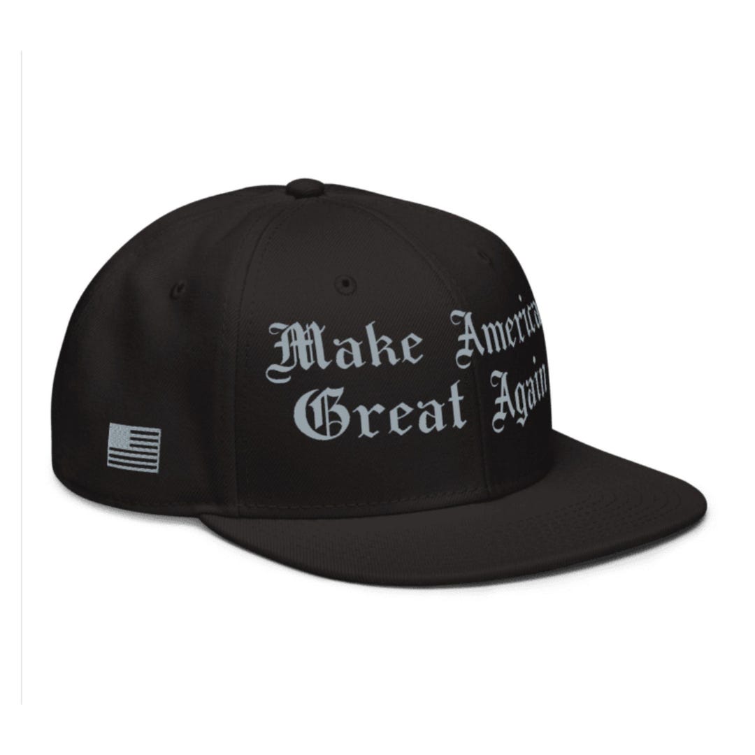 Trump Hat Dark Gothic MAGA Hat Trump Merch President Trump Make America ...