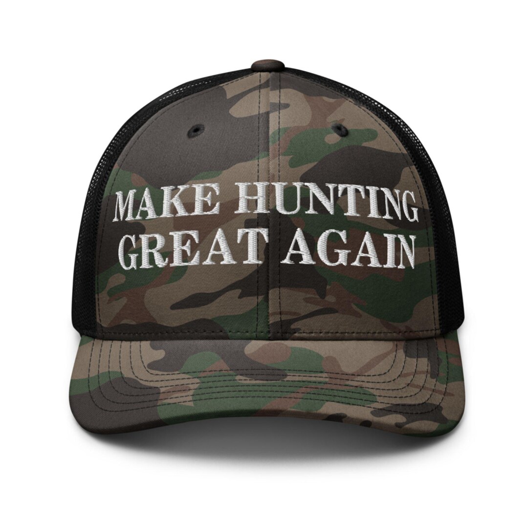 Make Hunting Great Again Hat Embroidered Camo Hunting Hat Gift for ...