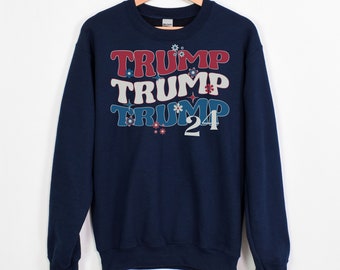 Trump 2024 Crewneck Sweatshirt Retro Vintage Trump 47 Shirt, Tump Merch ...