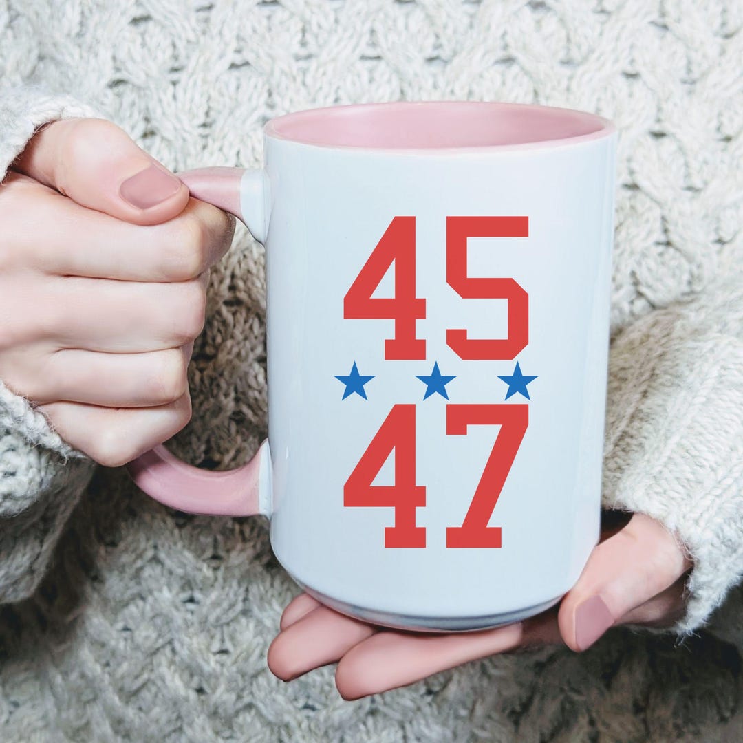 Trump Coffee Mug MAGA Tea Cup Donald Trump 45 47 Gifts Make America ...