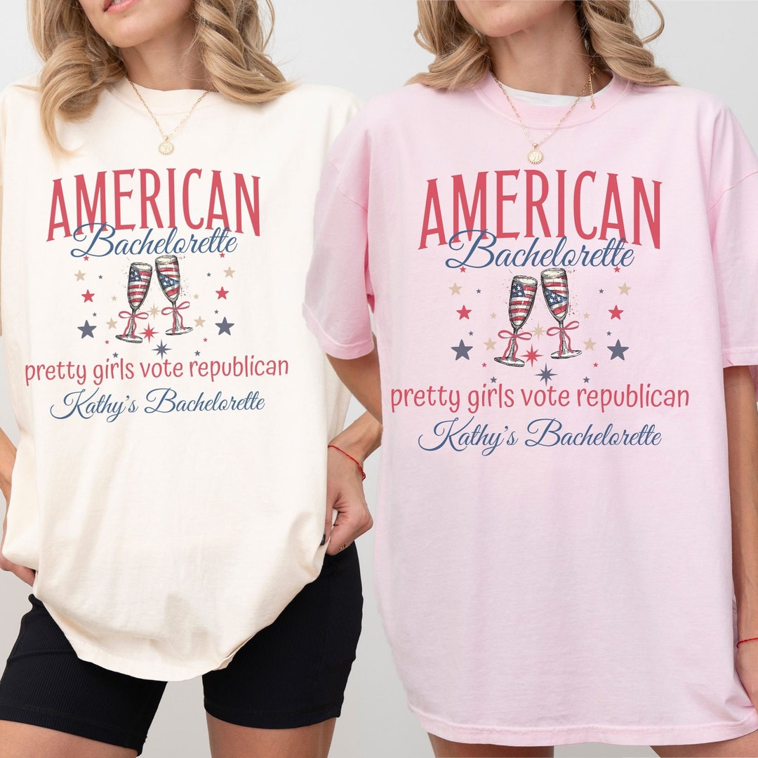 Pretty Girls Vote Republican American Bride Bachelorette Shirts 4th of ...