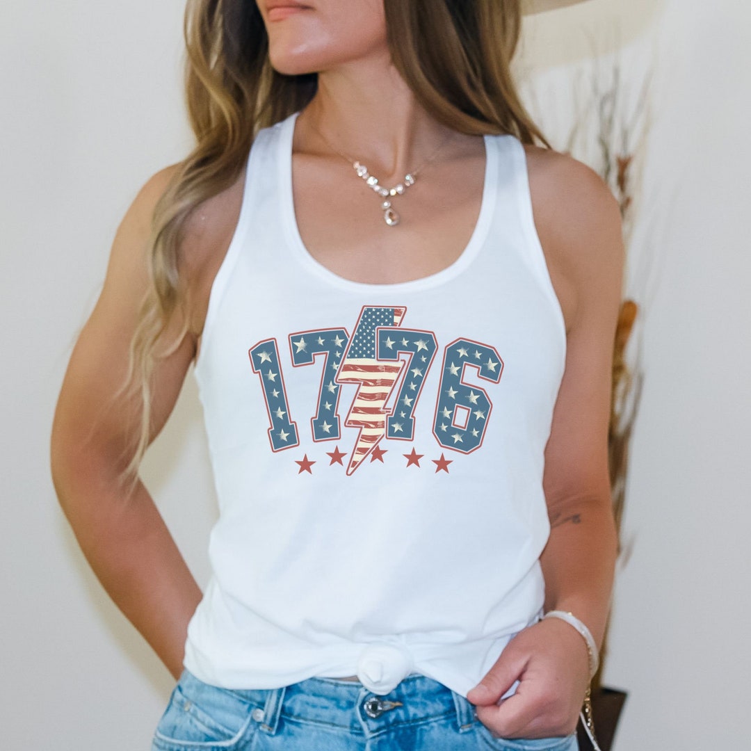 1776 Tank Top 4th of July Tank God Bless America July 4th Outfit ...