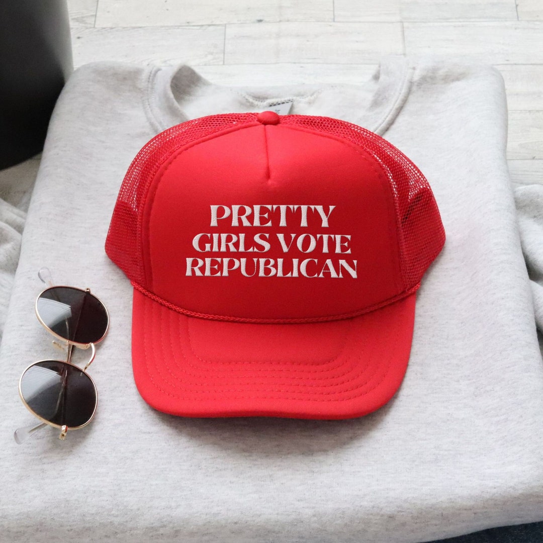 Pretty Girls Vote Republican Hat Embroidered Trucker Hat Republican Hat ...