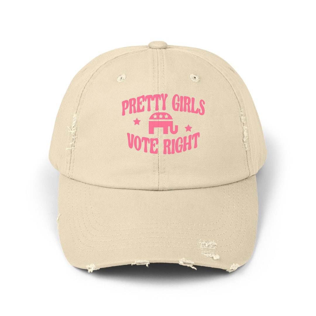 Pretty Girls Vote Republican Hat Pink Trump 2024 Political Hat ...