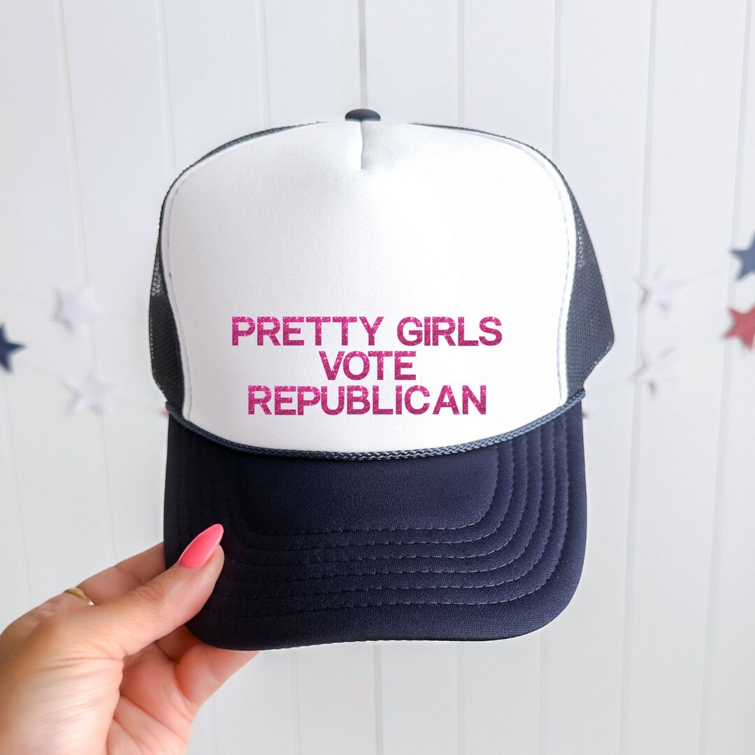 Pretty Girls Vote Republican Trucker Hat for Women Pink Trump Hat Women ...