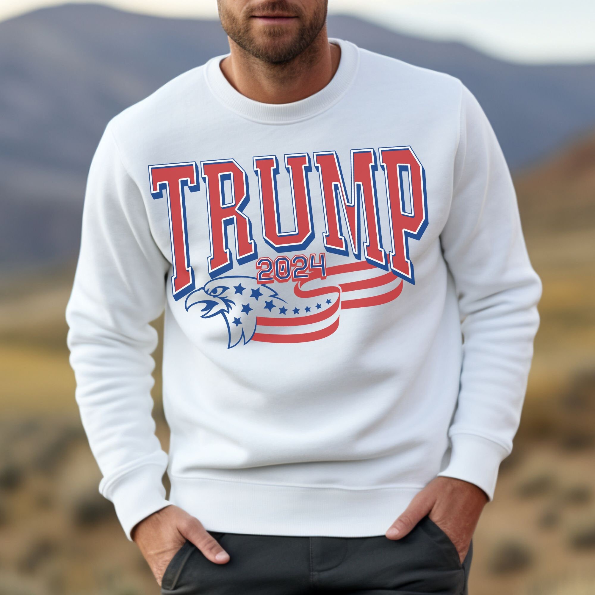 Trump 2024 Sweatshirt, Maga Sweatshirt, Trump Crewneck Sweatshirt ...