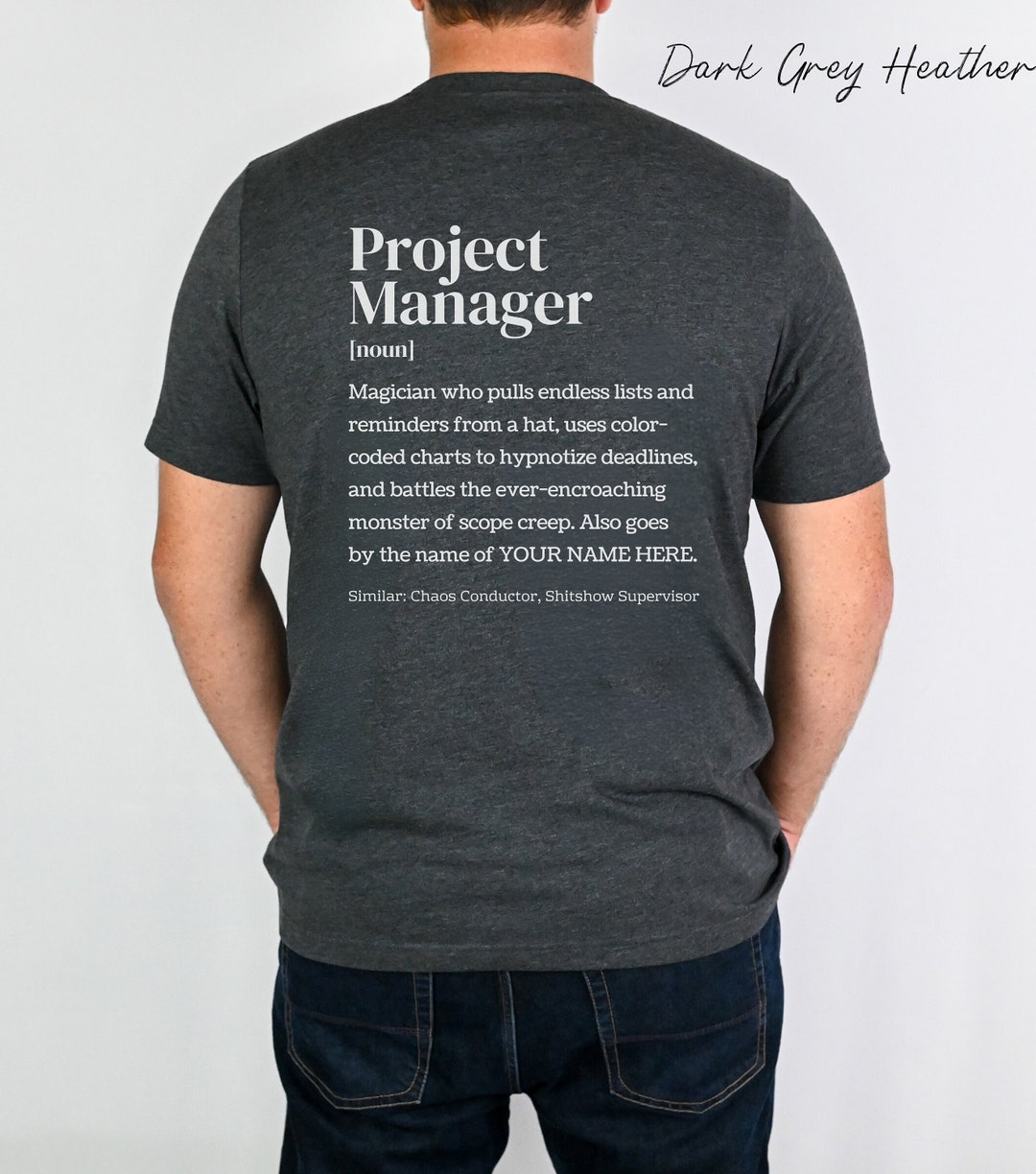 Custom Project Management Shirt, Project Manager Definition Gift Tshirt ...
