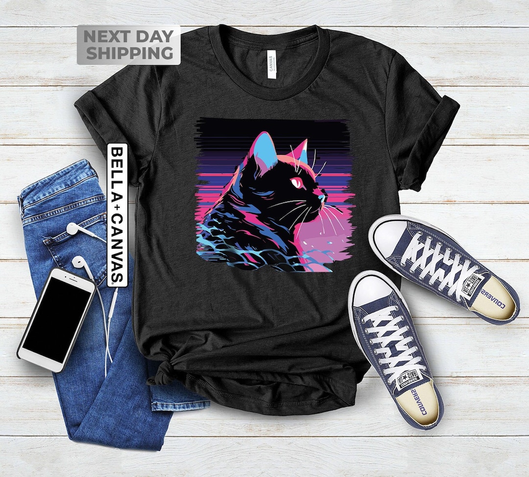Psychedelic Weirdcore Cat Shirt, Vaporwave Aesthetic, Weird Shirt ...