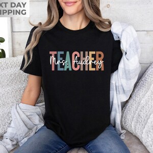 Custom Teacher Shirt, Teacher Mrs Shirt, Cute Teacher Crewneck, Teacher ...