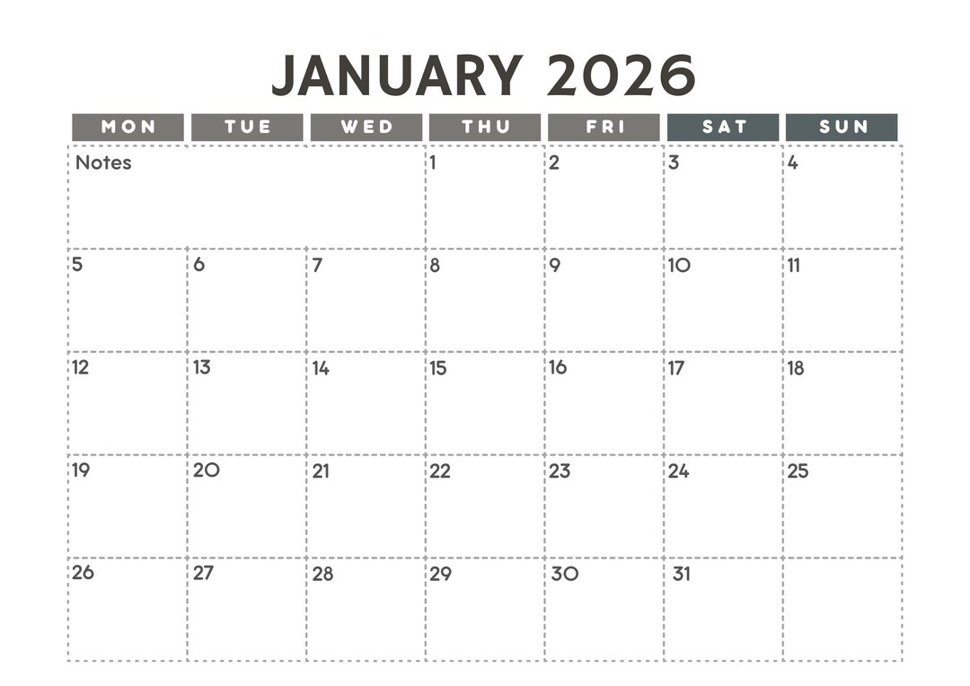 2026 Digital Planner | Printable Calendar PDF - Etsy UK