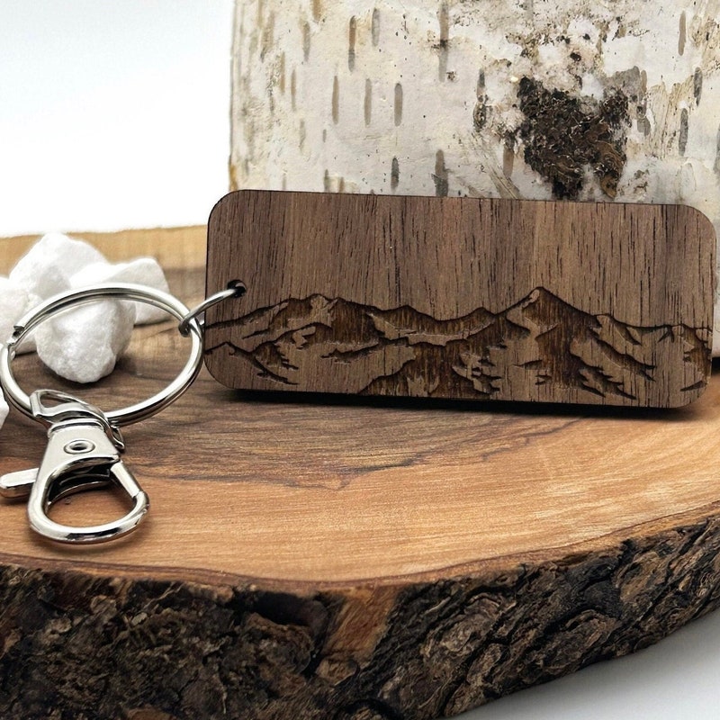 Mountain Keychain - Etsy