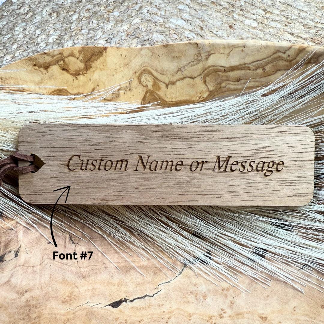 My Happy Place Camper Wooden Bookmark, Personalized Book Lover Gift ...