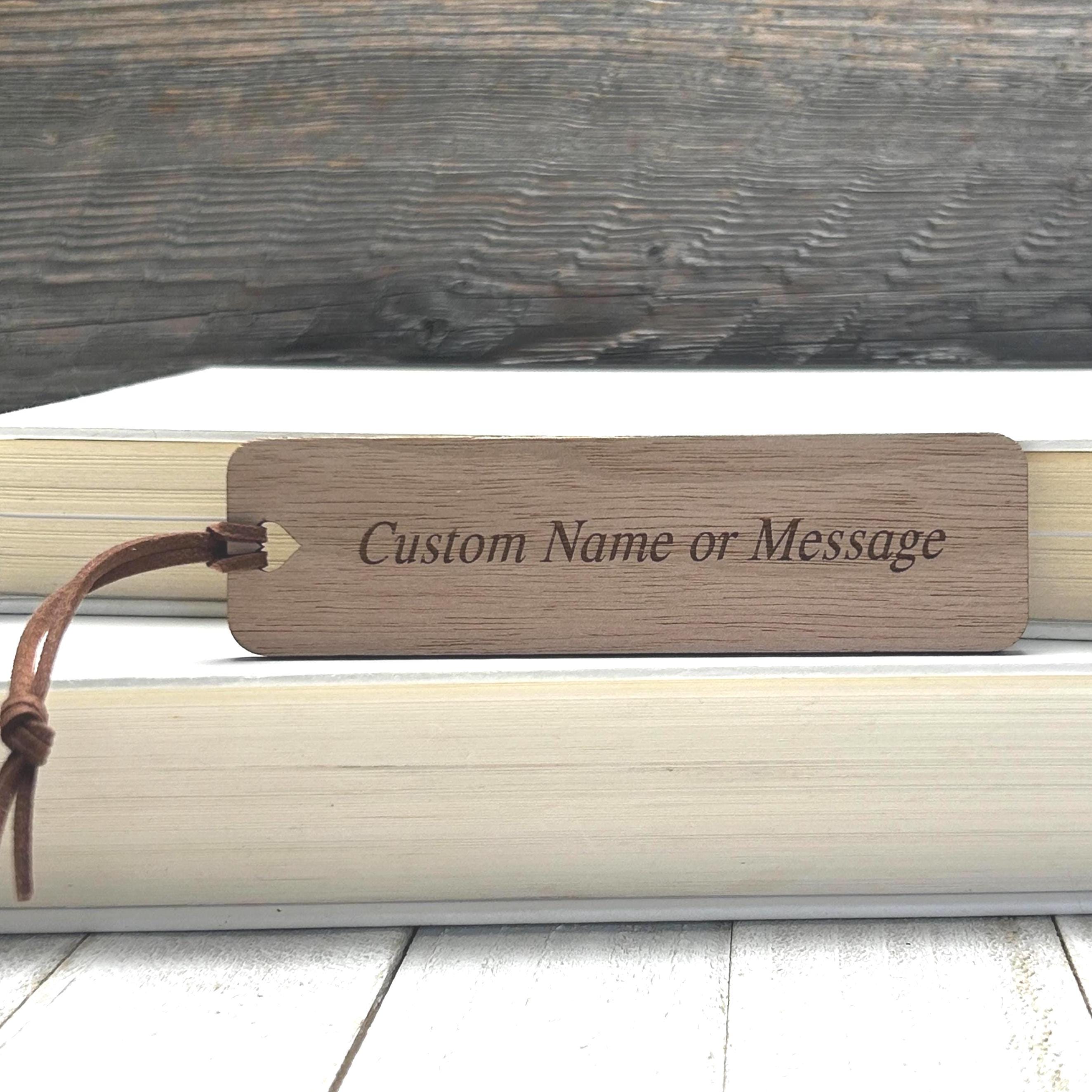 Personalized Wooden Bookmark – Fern Engraved Wood Book Mark, Gift for ...