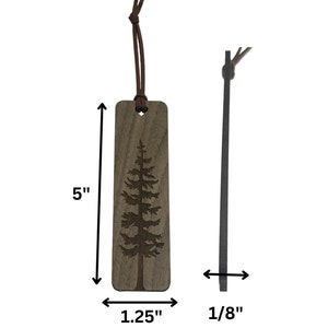 Pine Tree Wooden Bookmark With Custom Name | Personalized Gift | Gift ...