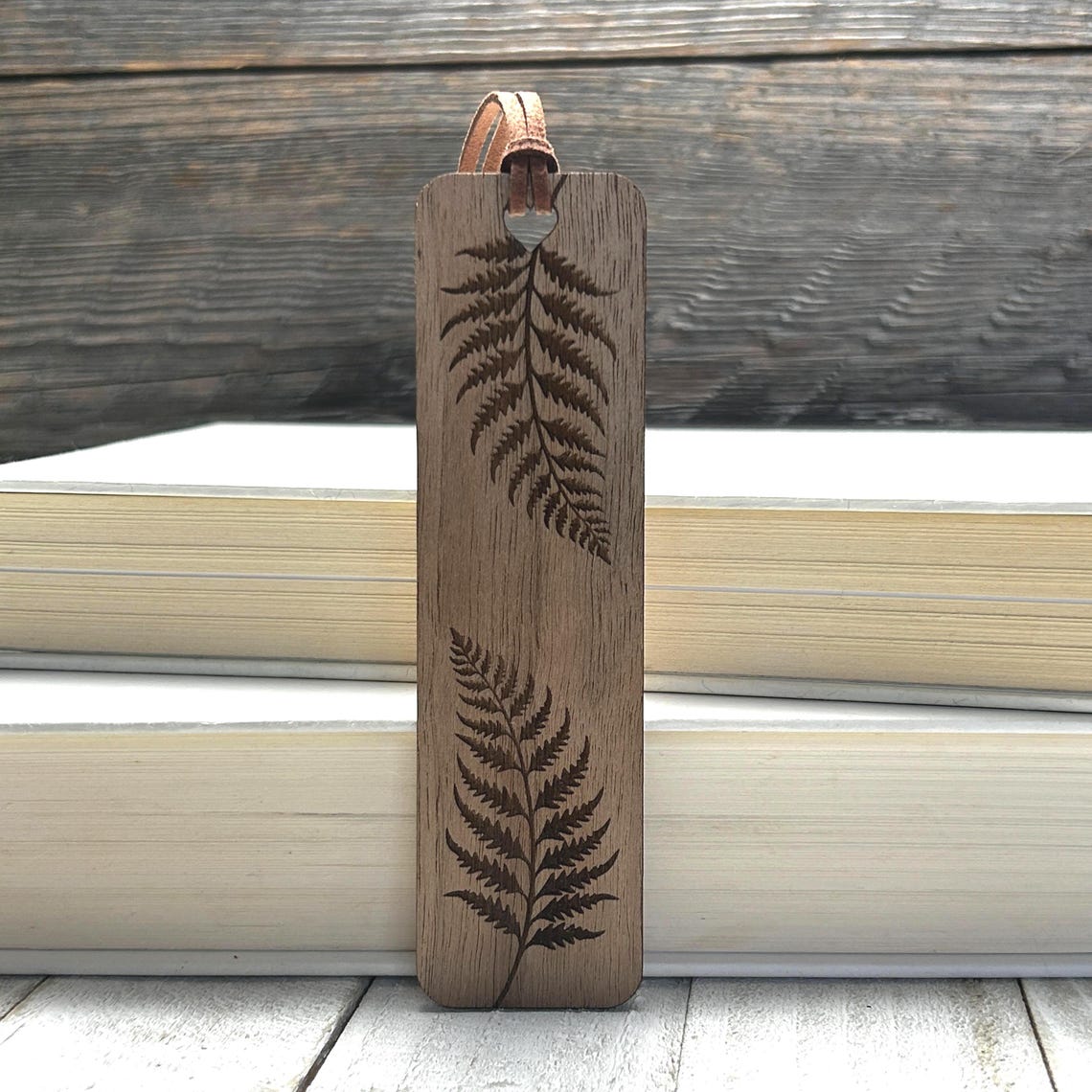 Personalized Wooden Bookmark – Fern Engraved Wood Book Mark, Gift for ...