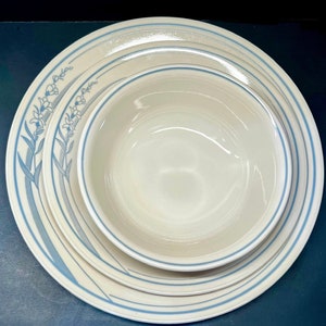 Corelle Blue Lily Dinnerware - Etsy