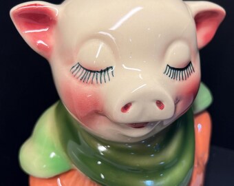 Vintage 1940's Shawnee Smiley Pig Cookie Jar - Etsy