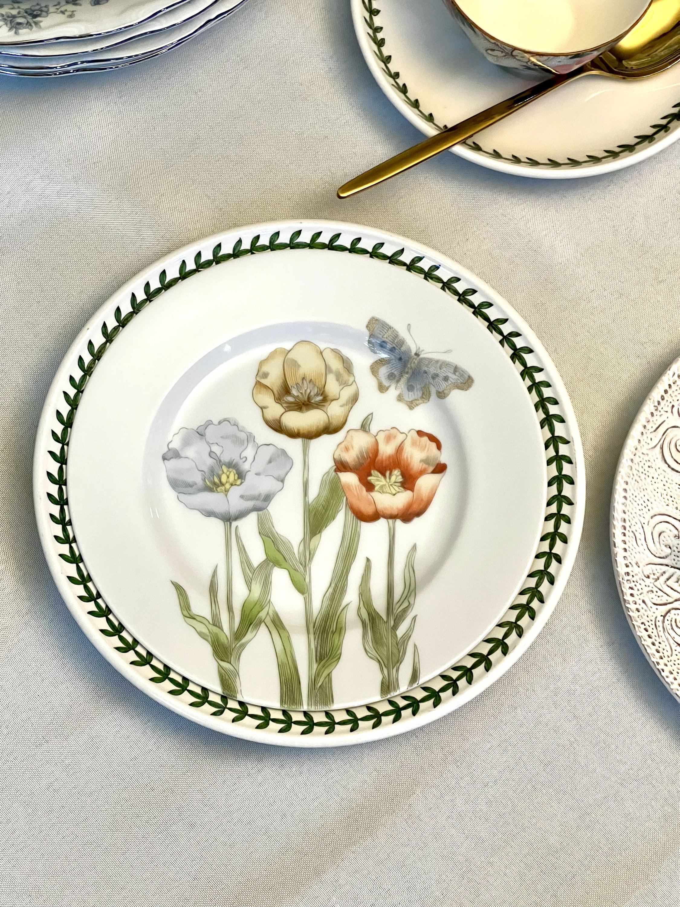 Fitz & Floyd Pastel Poppy Dinnerware - Etsy