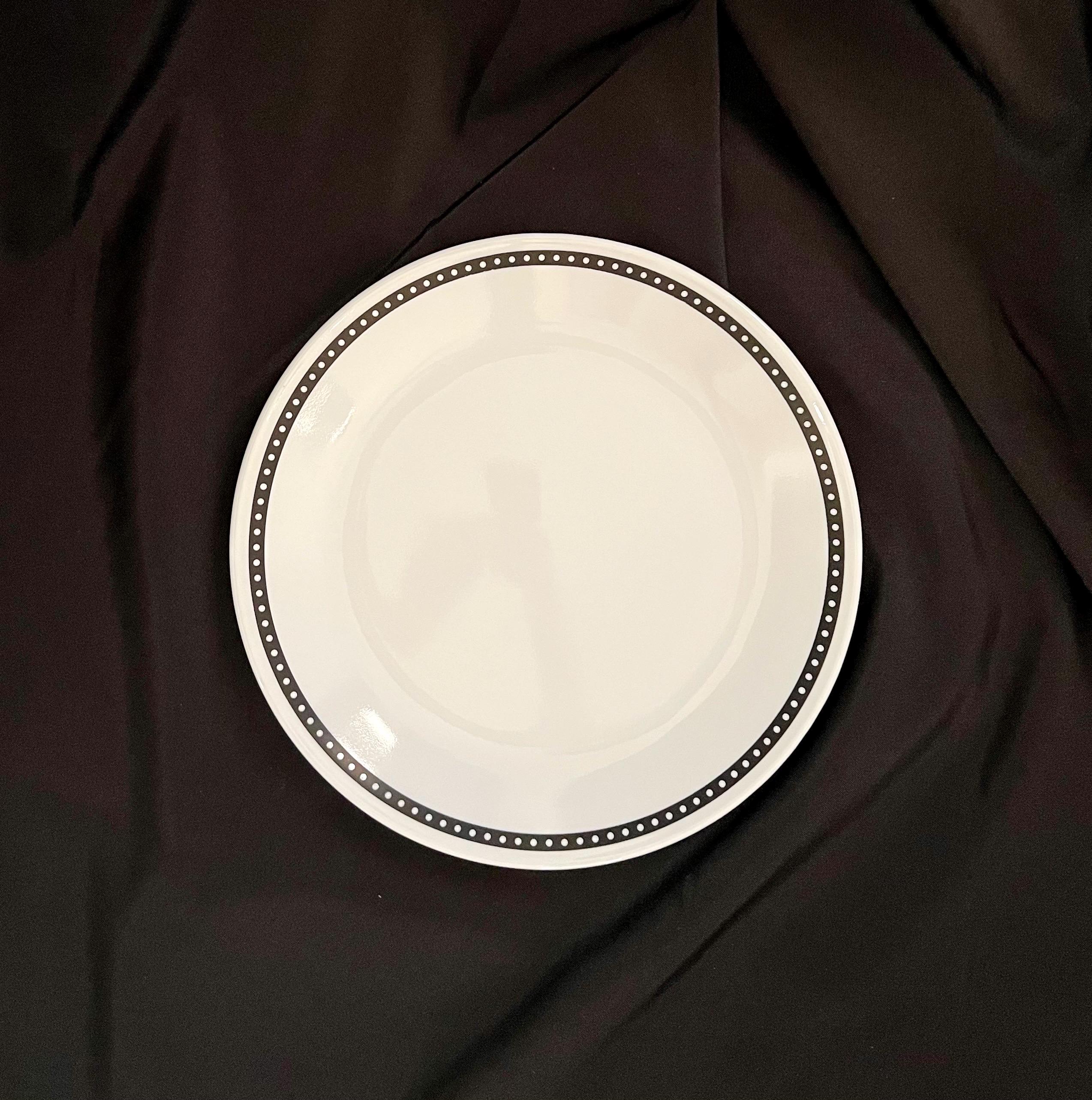 Corelle Black and White Dinnerware | Dinner Plates | - Etsy