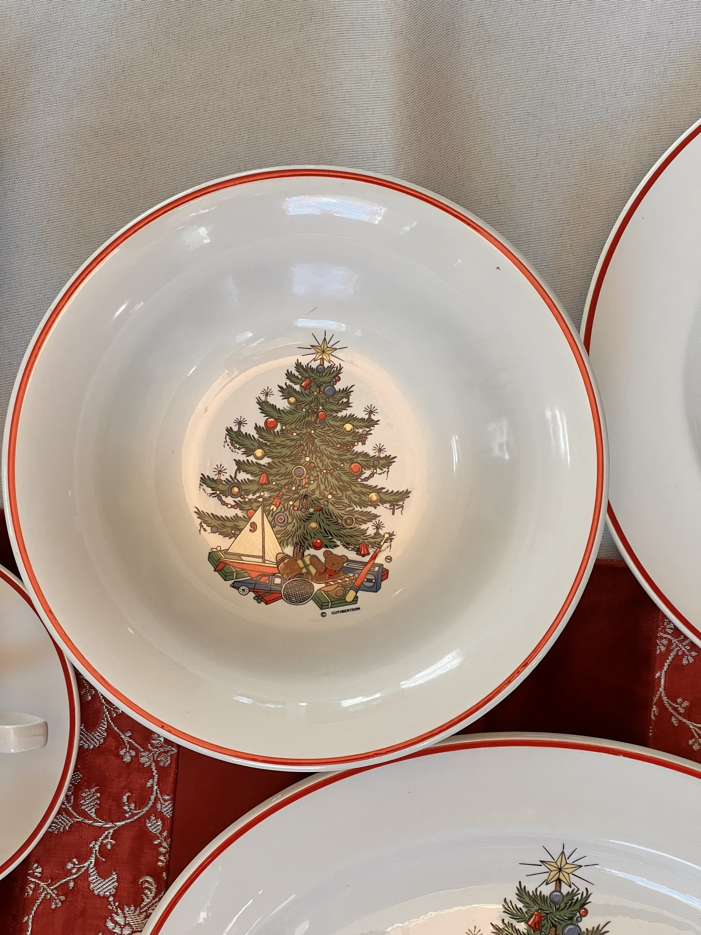 Cuthbertson Christmas Tree Dinnerware - Etsy