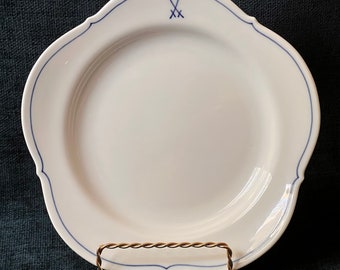 Vintage Meissen Crossed Swords Plate - Etsy