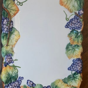 Majolica Grape Vine Dinner Plates | Salad Plates | 18 Inch Platter - Etsy