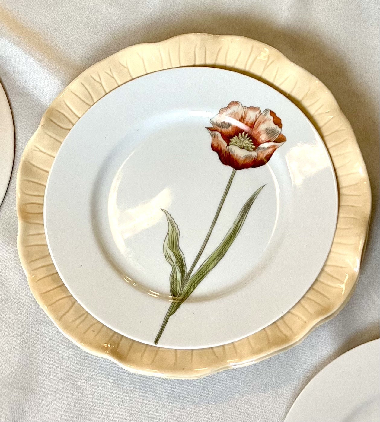 Fitz & Floyd Pastel Poppy Dinnerware - Etsy