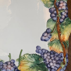Majolica Grape Vine Dinner Plates | Salad Plates | 18 Inch Platter - Etsy