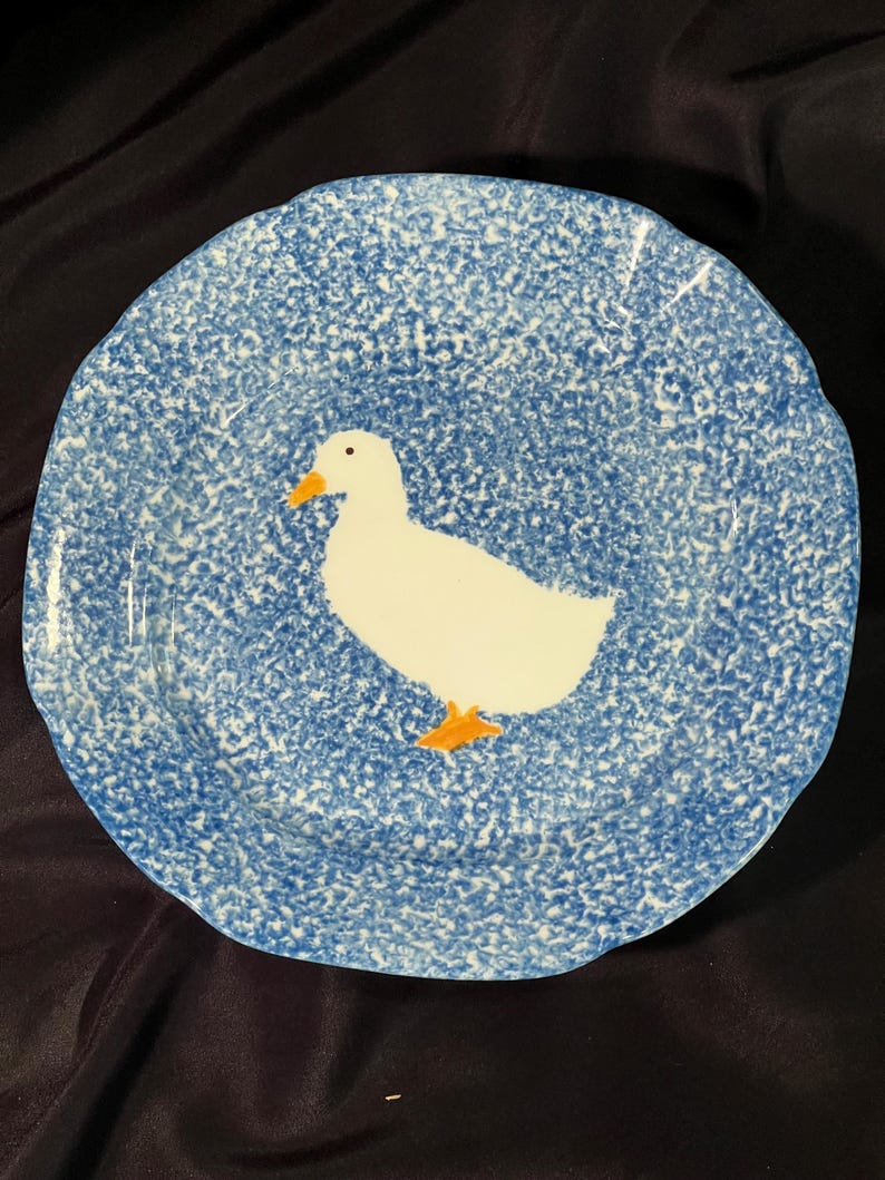 Blue Stipple With Duck Dinnerware - Etsy