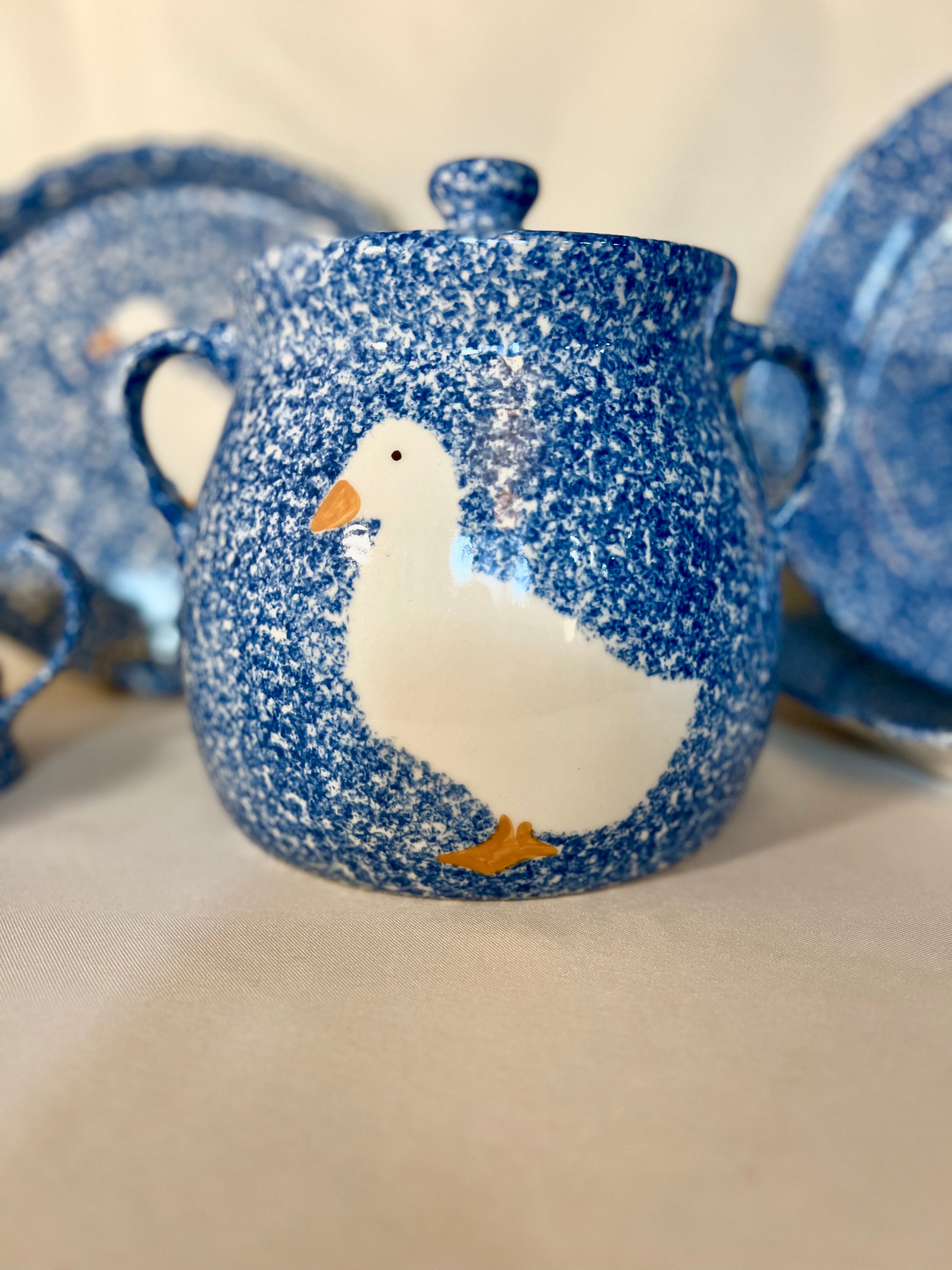 Blue Stipple With Duck Dinnerware - Etsy