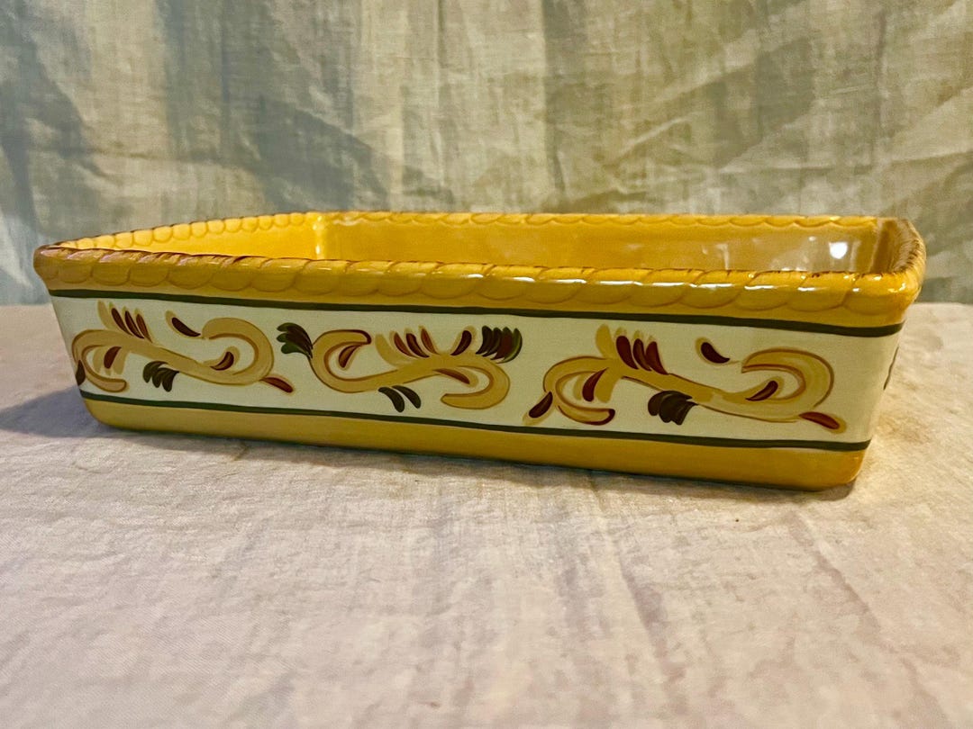 Artimino Tuscan Countryside Sienna Yellow Rectangular Baker - Etsy
