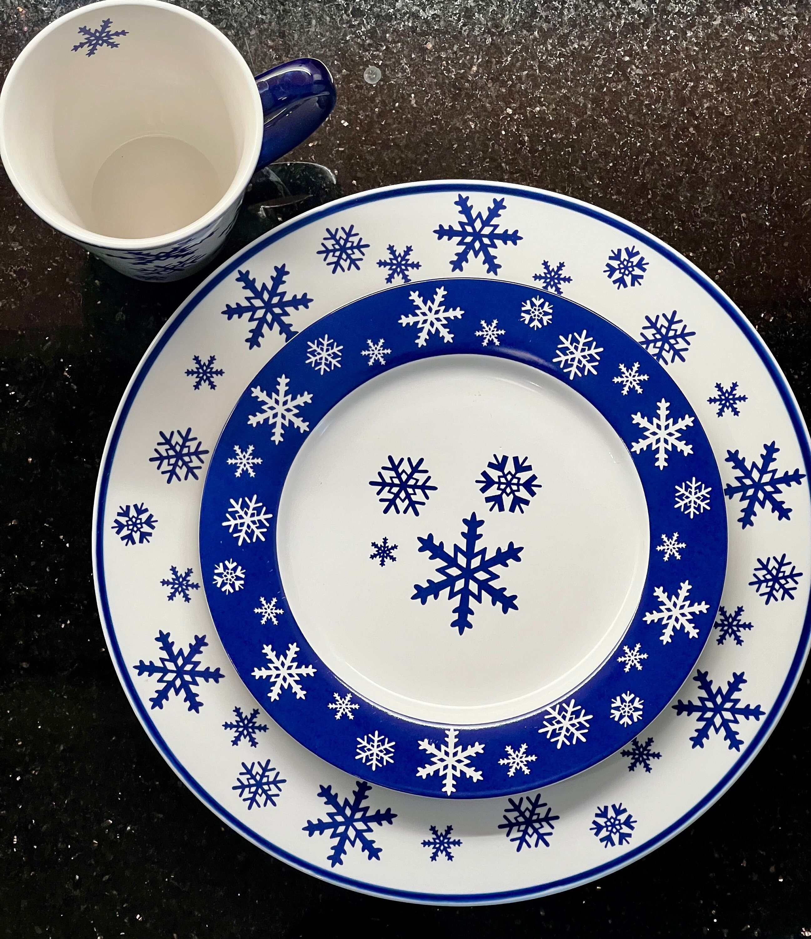 Meiwa Table Art Snowflake Dinnerware | Soup Bowls | Mugs - Etsy