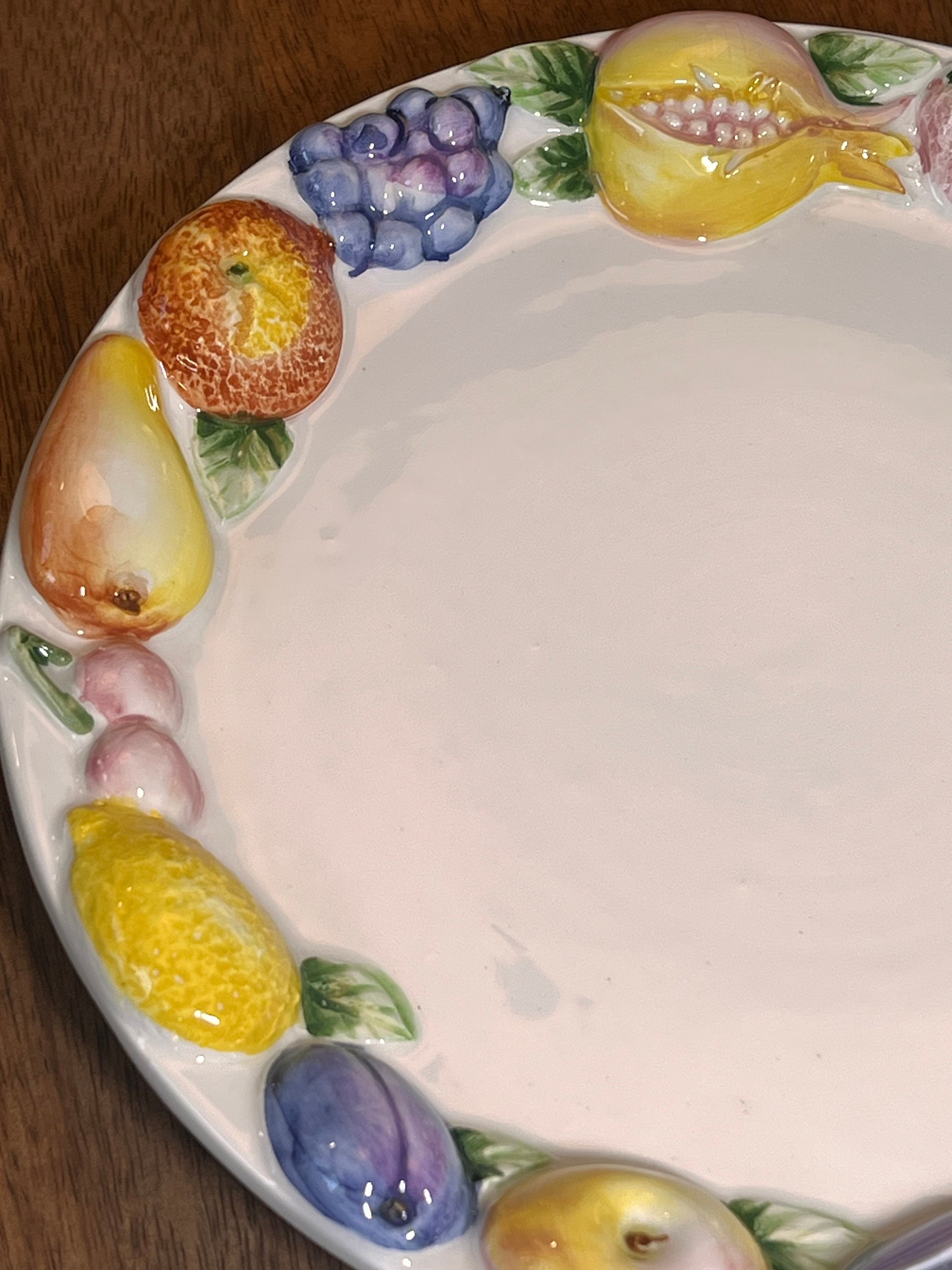 Majolica Grape Vine Dinner Plates Salad Plates 18 Inch Platter - Etsy