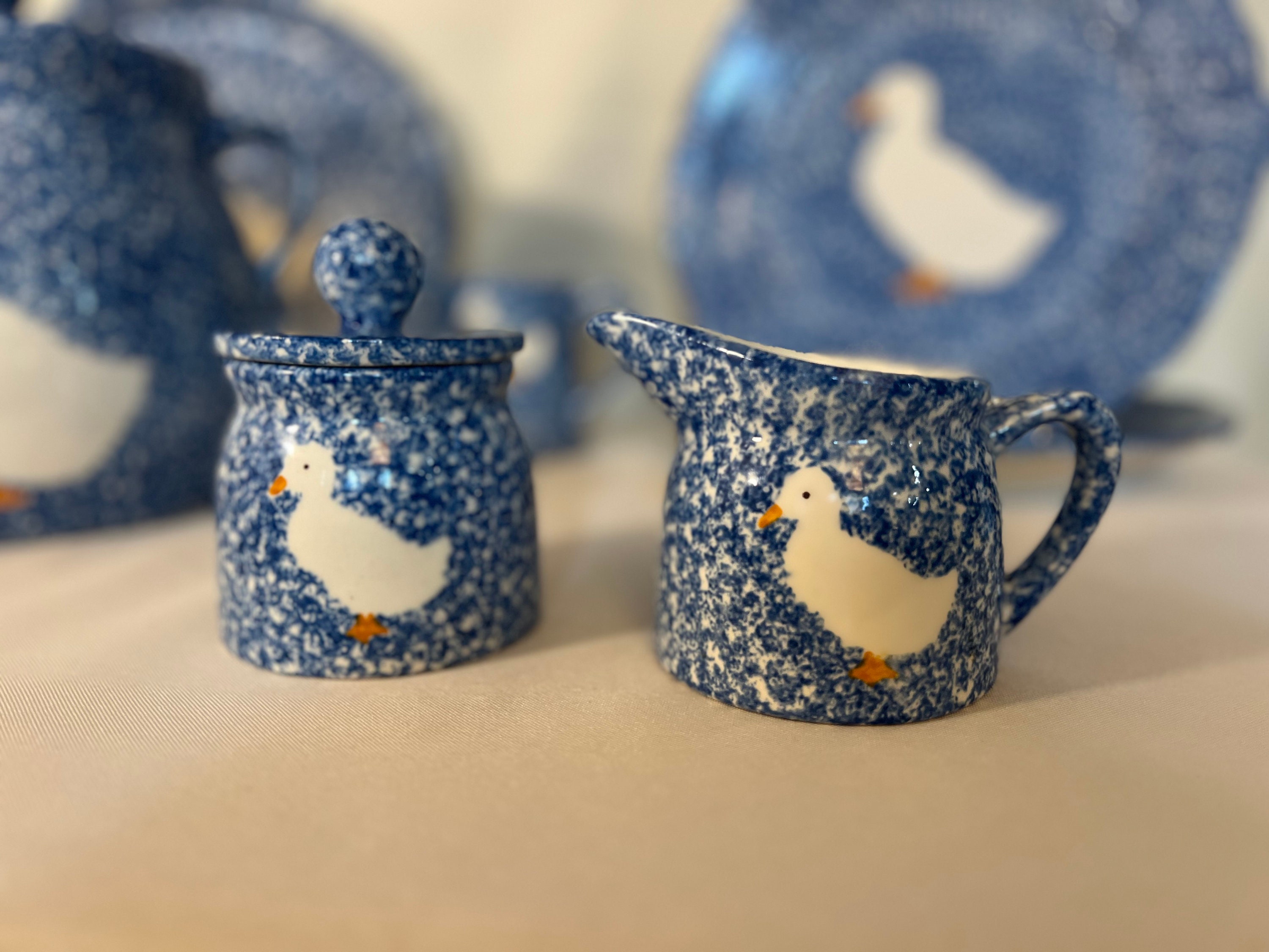 Blue Stipple With Duck Dinnerware - Etsy