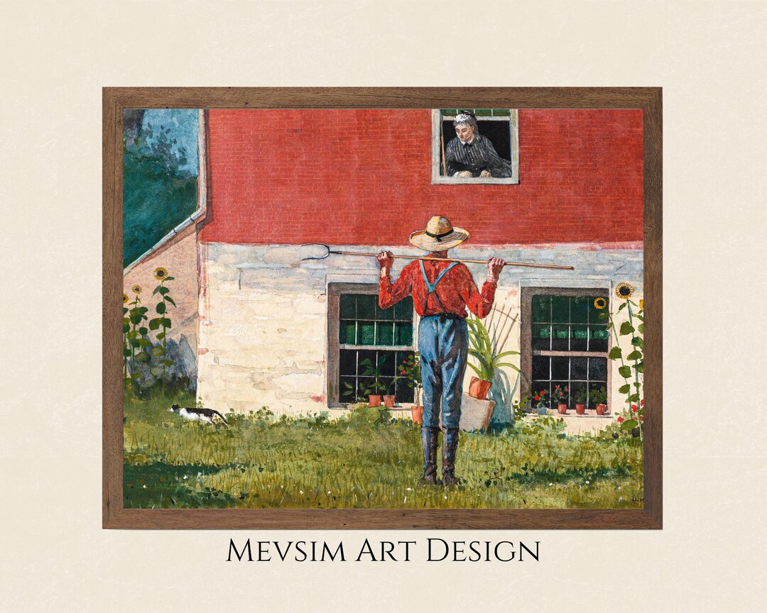 Winslow Homer Print: Rustic Courtship Scene (digital Download) - Etsy