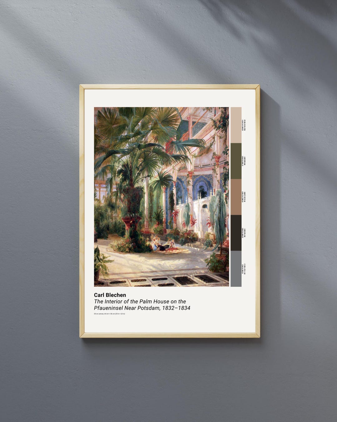 Carl Blechen Poster – Palm House Interior 1832 | Color Palette Fine Art ...