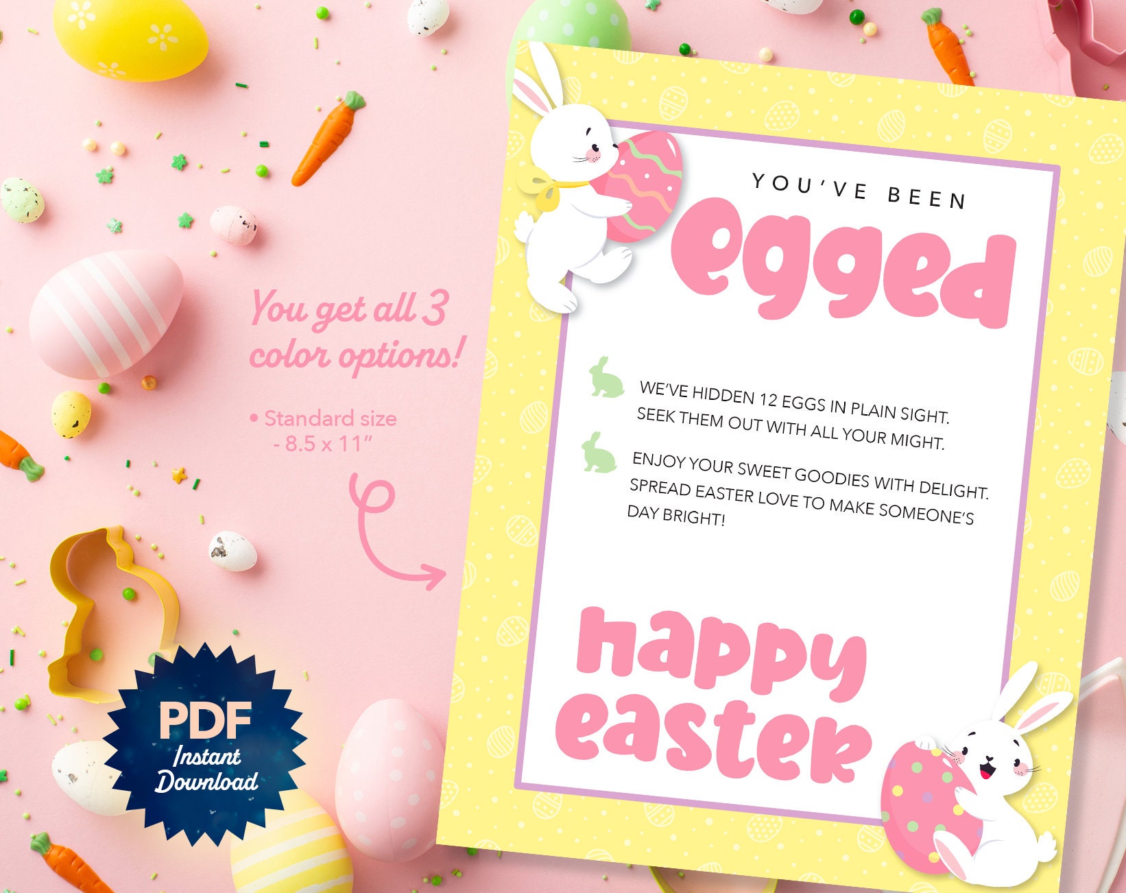 You've Been Egged Easter Game: Printable Activity Bundle (PDF) - Etsy