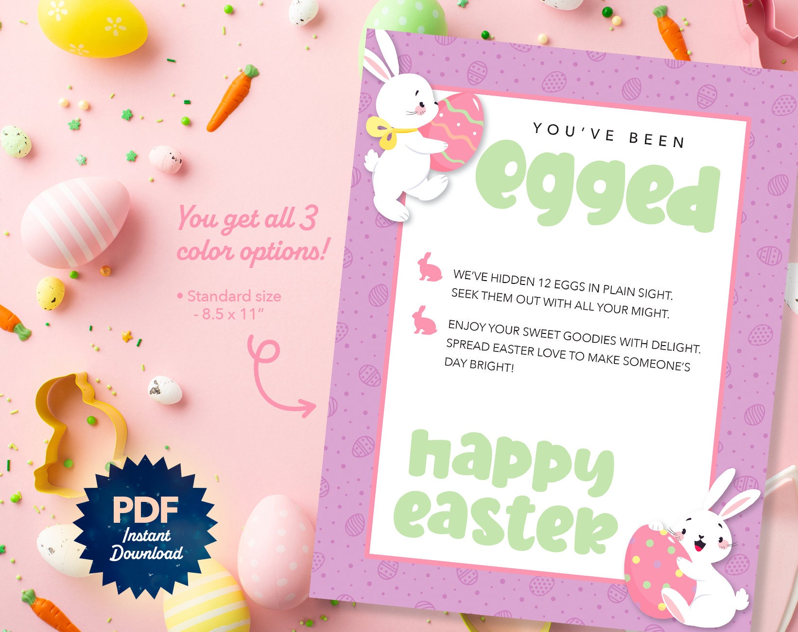 You've Been Egged Easter Game: Printable Activity Bundle (PDF) - Etsy