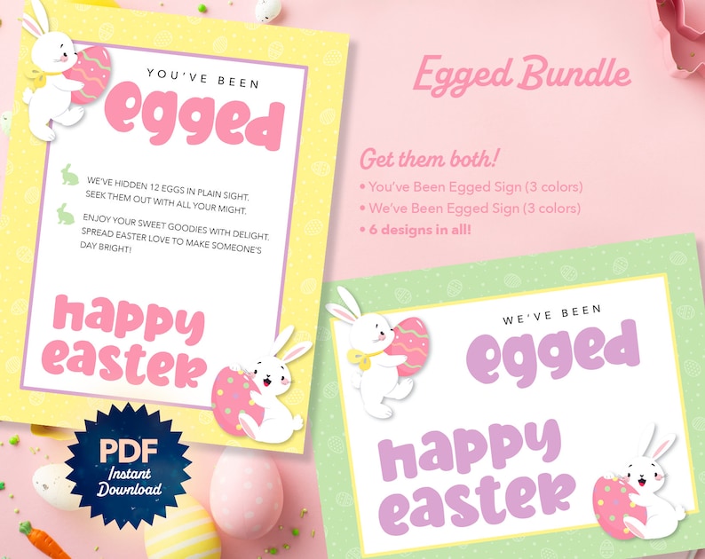 You've Been Egged Easter Game: Printable Activity Bundle (PDF) - Etsy