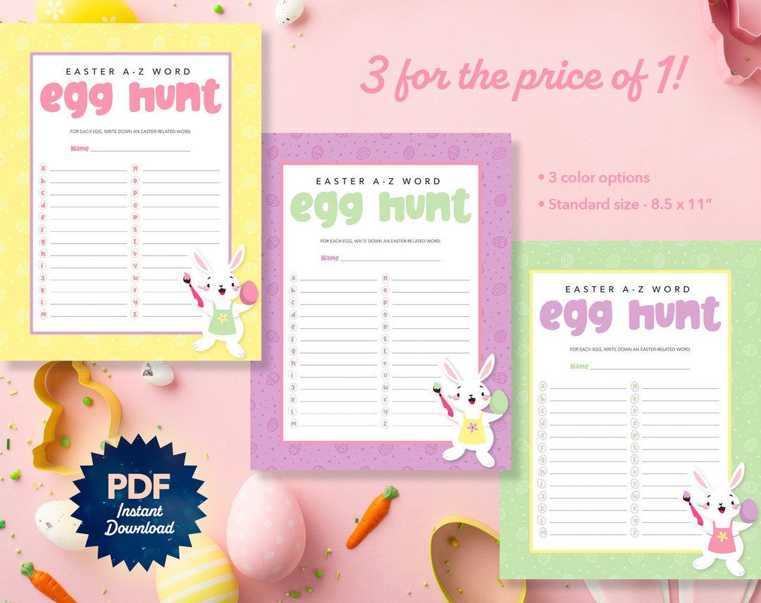 Easter A-Z Printable Game | Easter Printable Activity - Etsy