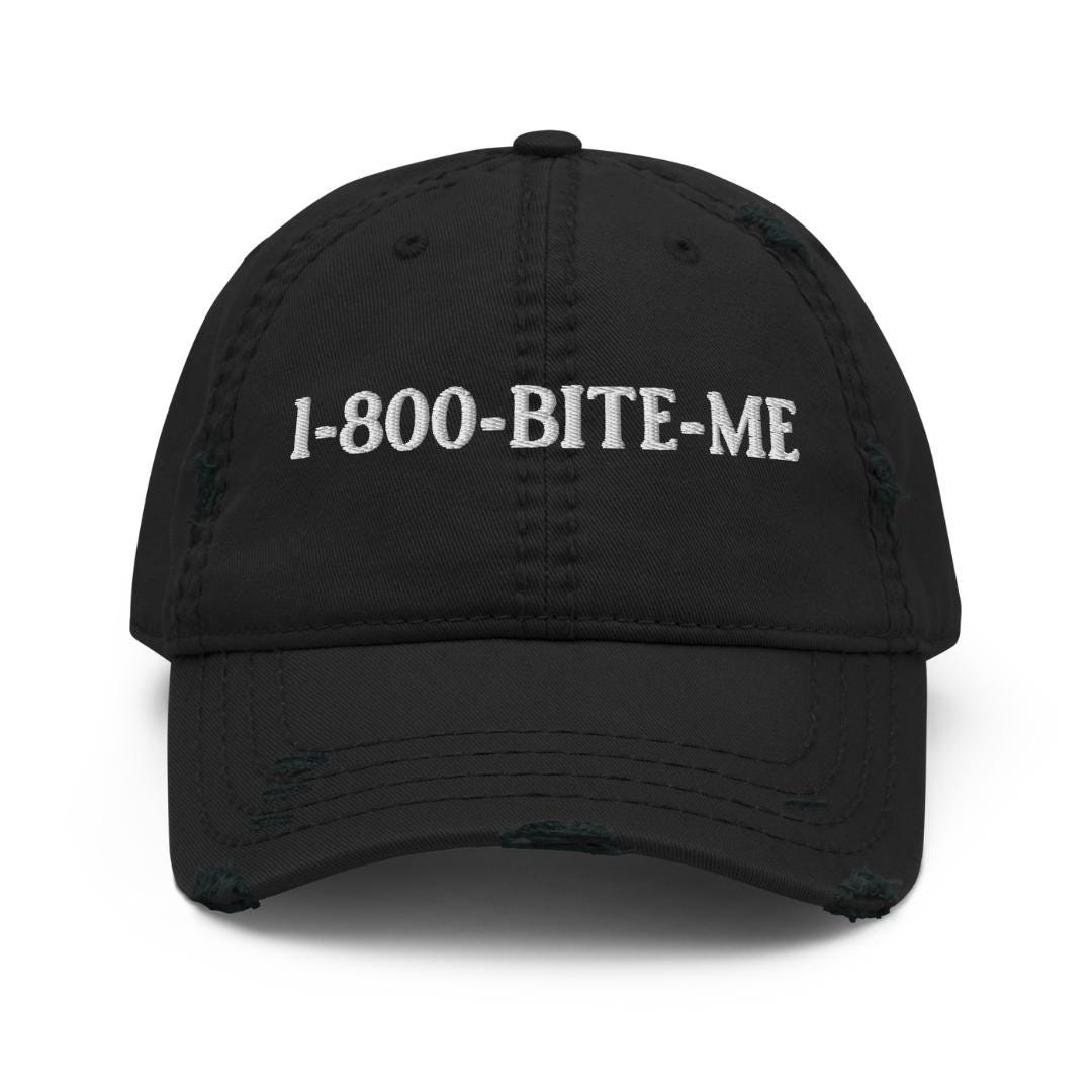 1-800-BITE-ME, Embroidered Dad Hat, Funny Dad Hat, Vintage Hat, Funny ...