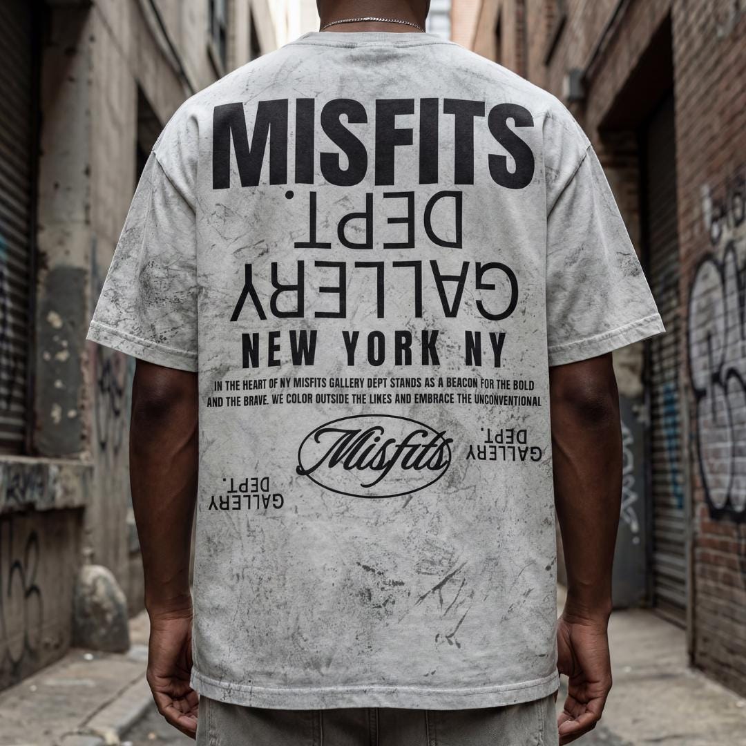 Misfits Gallery Dept. Graphic Tee: Distressed Urban Streetwear T-shirt ...