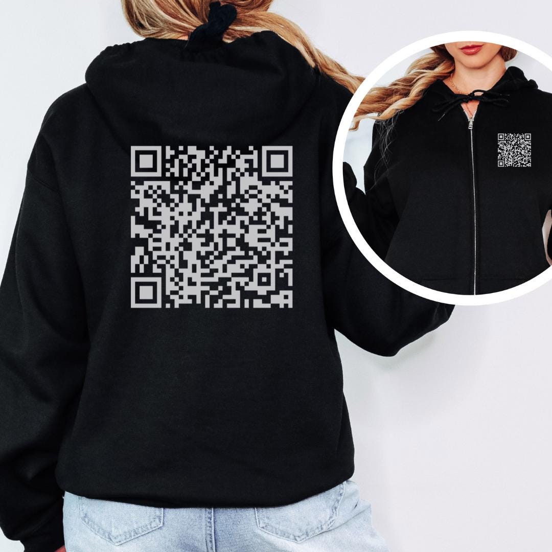 404 Error QR Code Unisex Hoodie, QR Code, QR Code Sign, Funny Saying ...