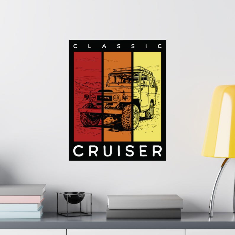 Toyota FJ40 Land Cruiser Poster: Classic Vintage Car Art - Etsy Australia