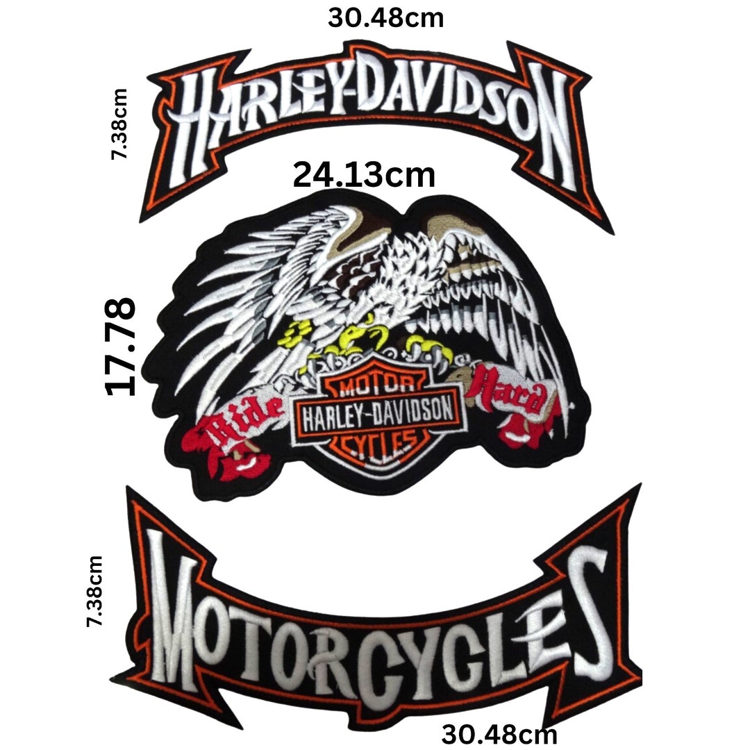 Harley Davidson Biker Large Back Patch on Vest Bike Patch - Etsy